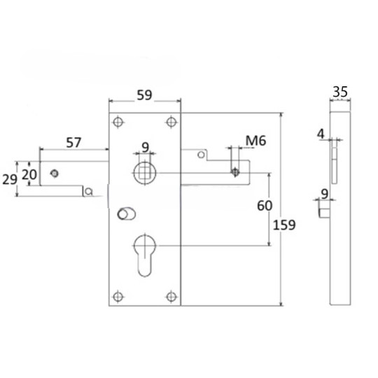 Serrure à ressort ALSAL NFF42933 Novoferm pour porte de garage basculante